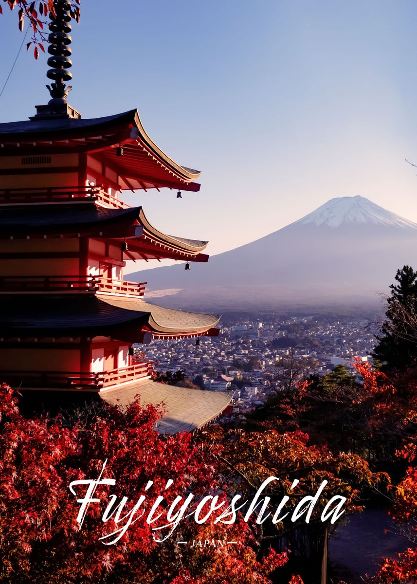 'Fujiyoshida' Poster, picture, metal print, paint by MyDigitalMind ...