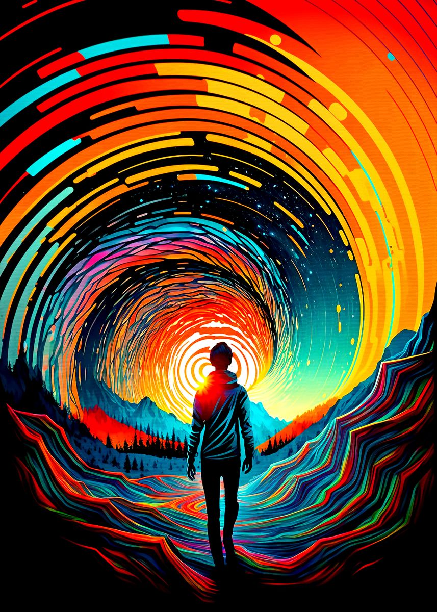 'Colorful Space' Poster, picture, metal print, paint by Trani hus ...