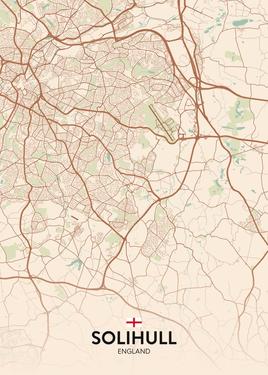 'Solihull UK' Poster, picture, metal print, paint by IMR Designs | Displate