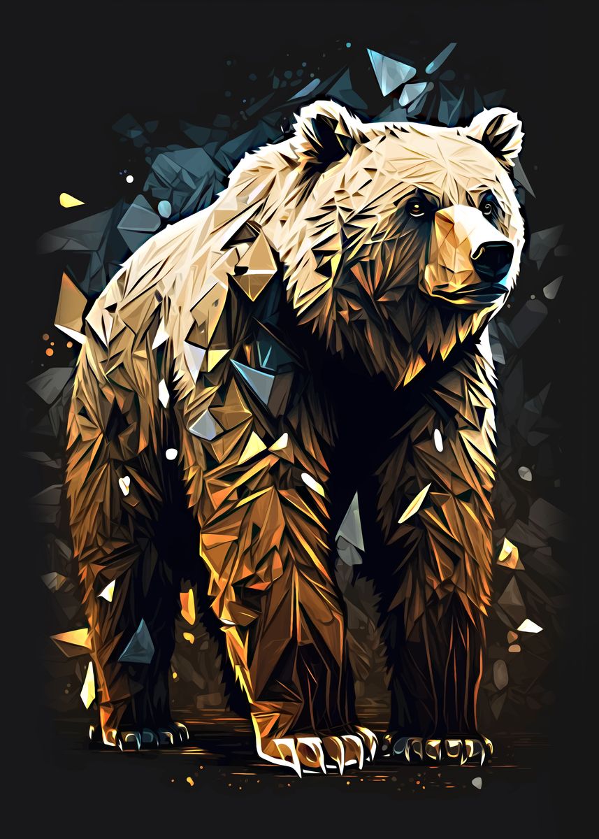 'Abstract Bear' Poster by Mounier Wanjak | Displate