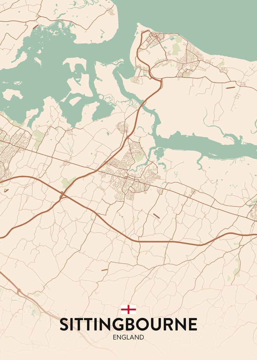 'Sittingbourne UK' Poster, picture, metal print, paint by IMR Designs ...