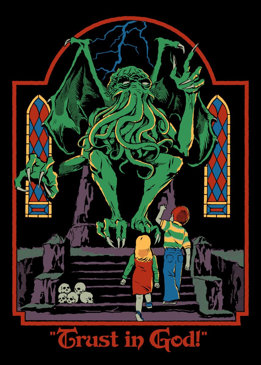 'Trust in god' Poster, picture, metal print, paint by Steven Rhodes ...