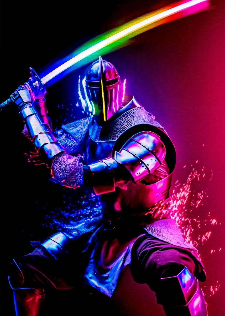 'Knight Fantasy' Poster, picture, metal print, paint by tra avis | Displate