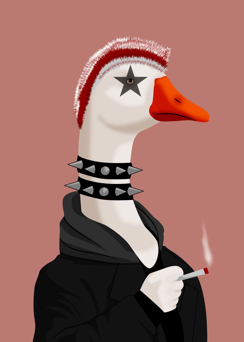 'duck punk' Poster, picture, metal print, paint by best art moshper ...