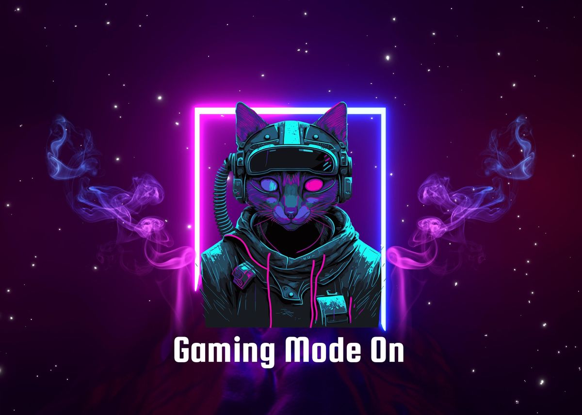 'Gaming Mode On Neon Gaming' Poster by Ari yanda | Displate