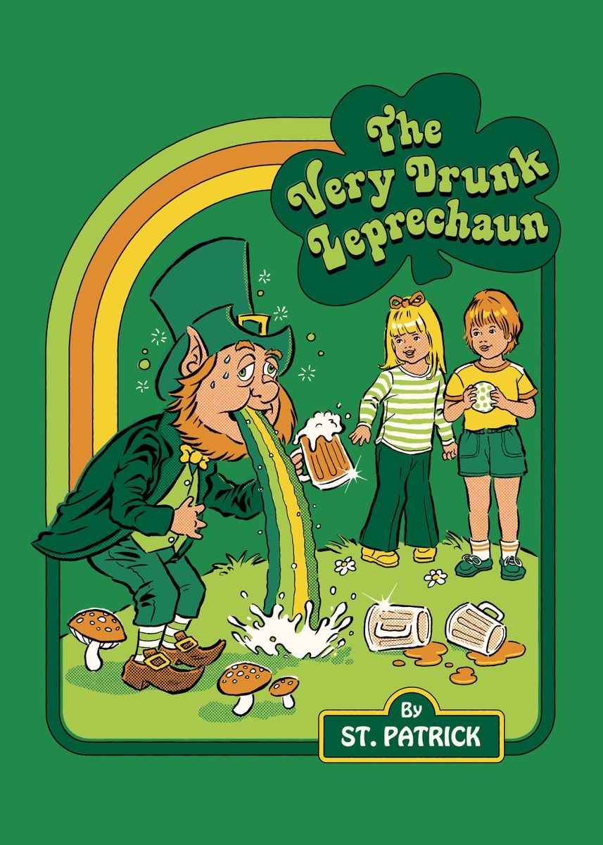 'The Very Drunk Leprechaun' Poster, picture, metal print, paint by ...