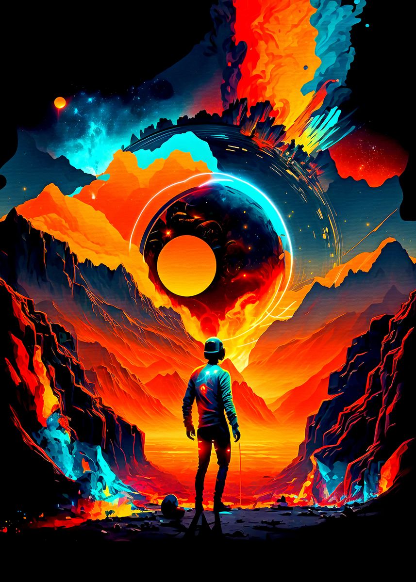 'Colorful Space' Poster, picture, metal print, paint by Trani hus ...