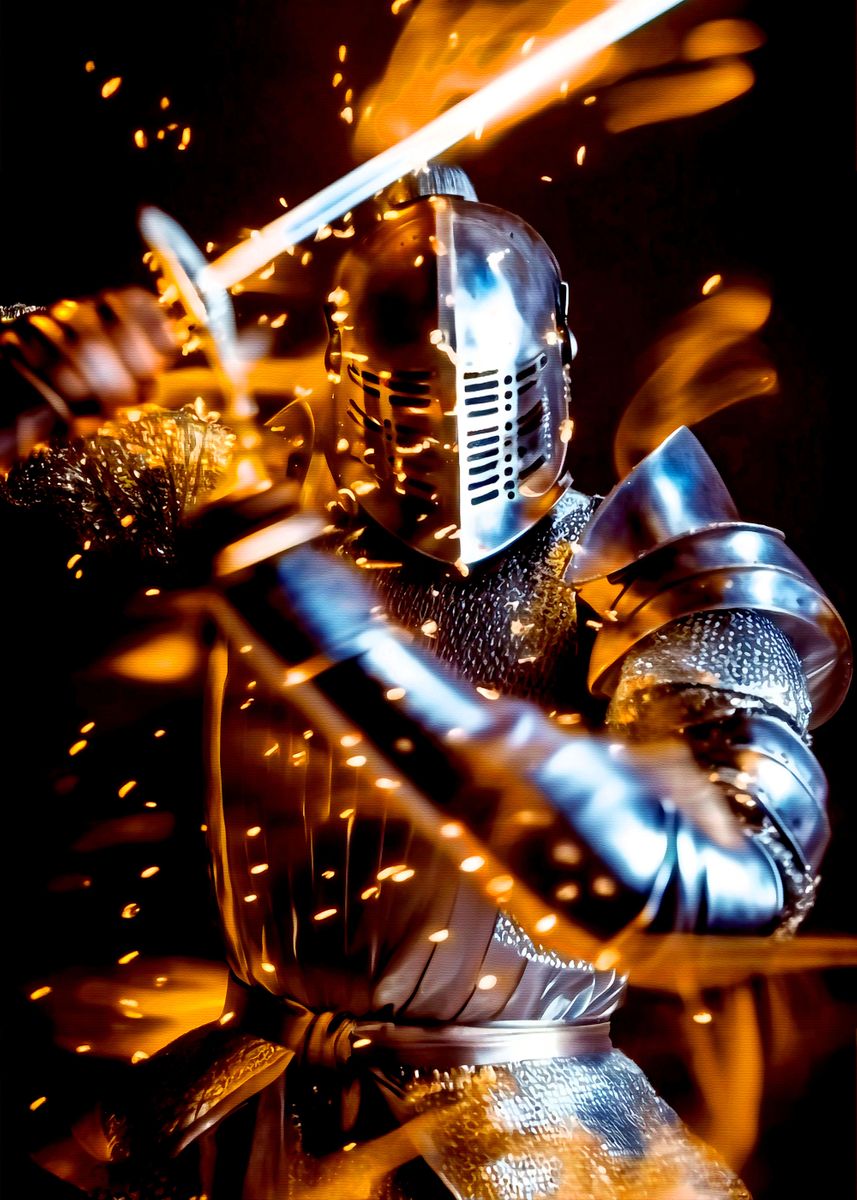 'Knight Fantasy' Poster, picture, metal print, paint by tra avis | Displate