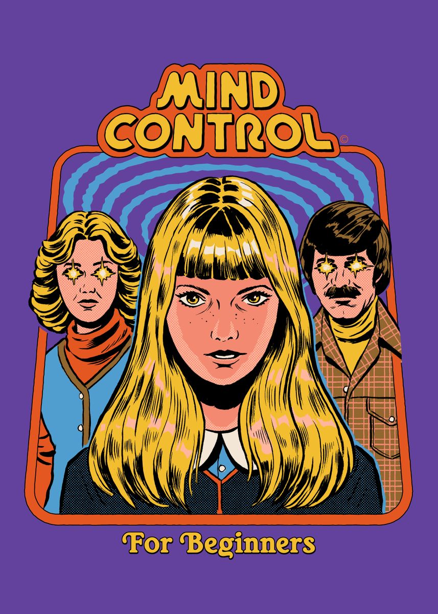 'Mind Control for beginners' Poster, picture, metal print, paint by ...