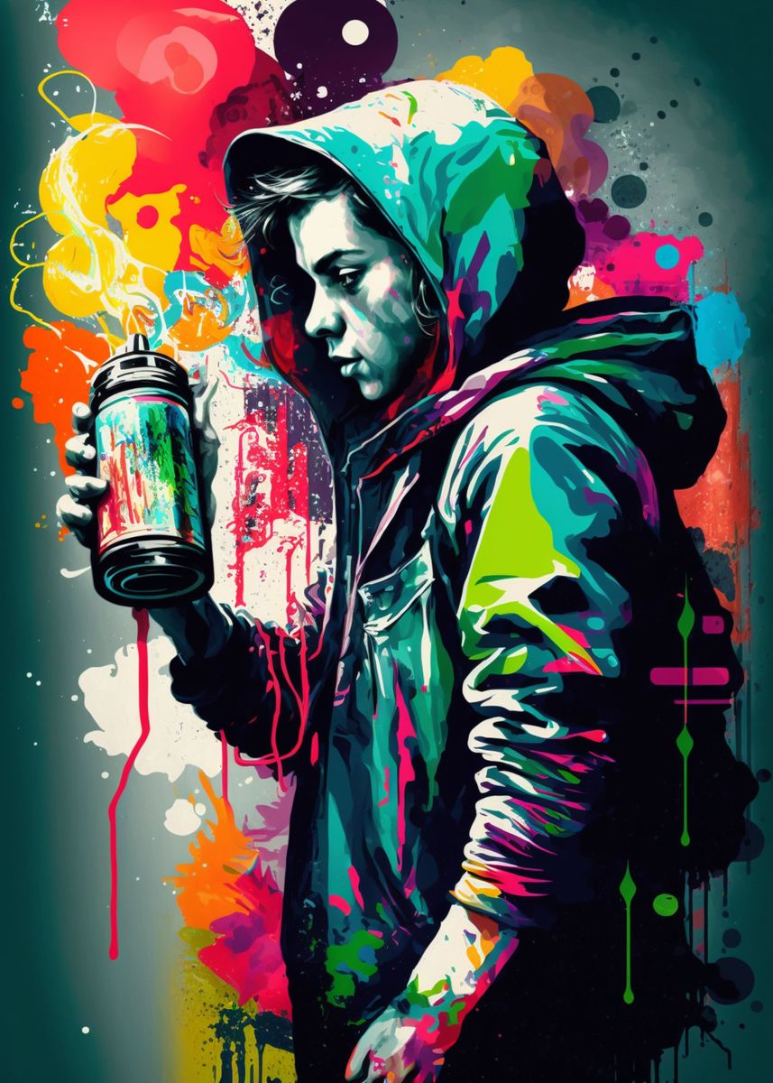 'Graffiti Street Art' Poster, picture, metal print, paint by Color My ...