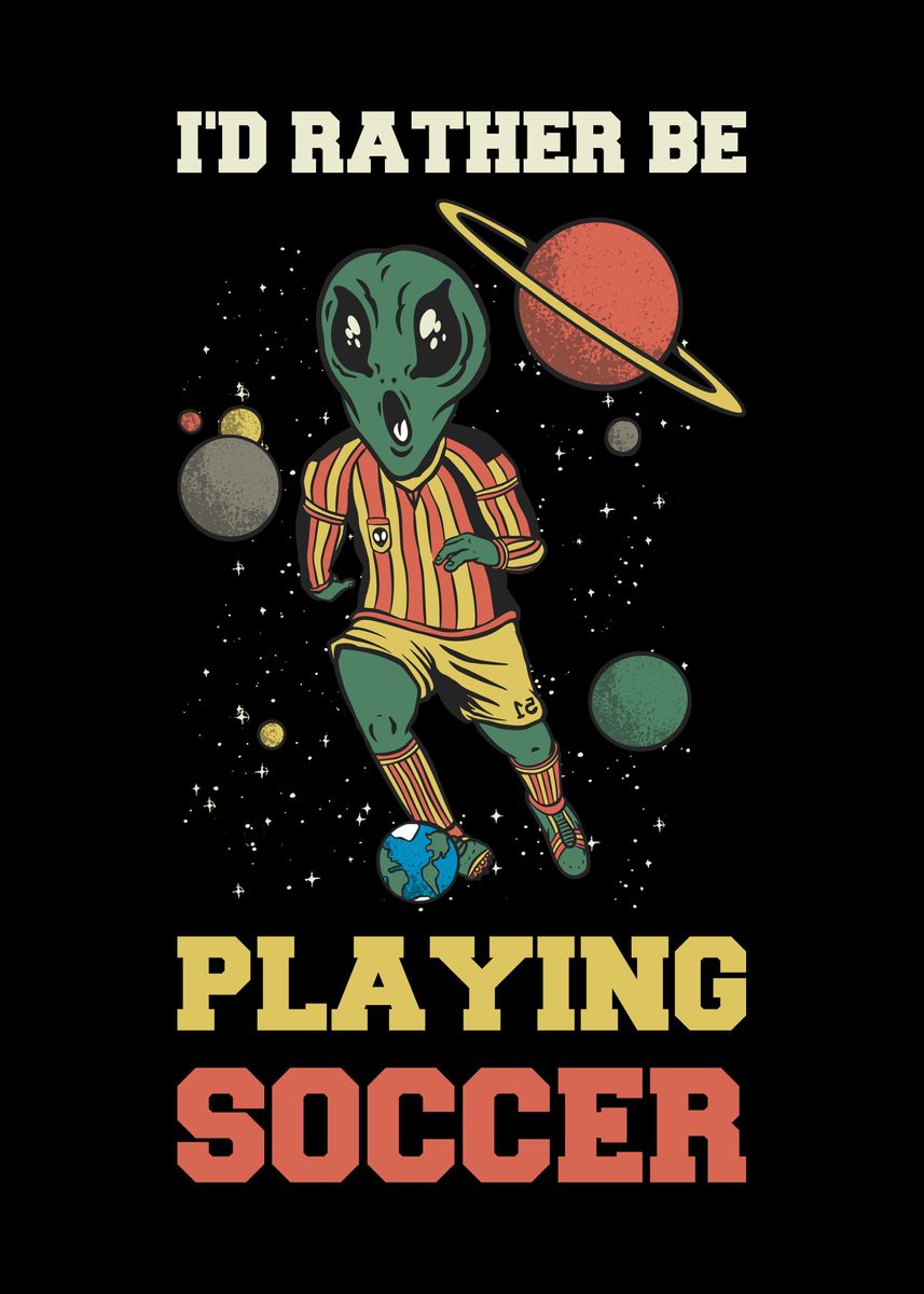 'Id Rather Be Playing' Poster, picture, metal print, paint by CatRobot ...