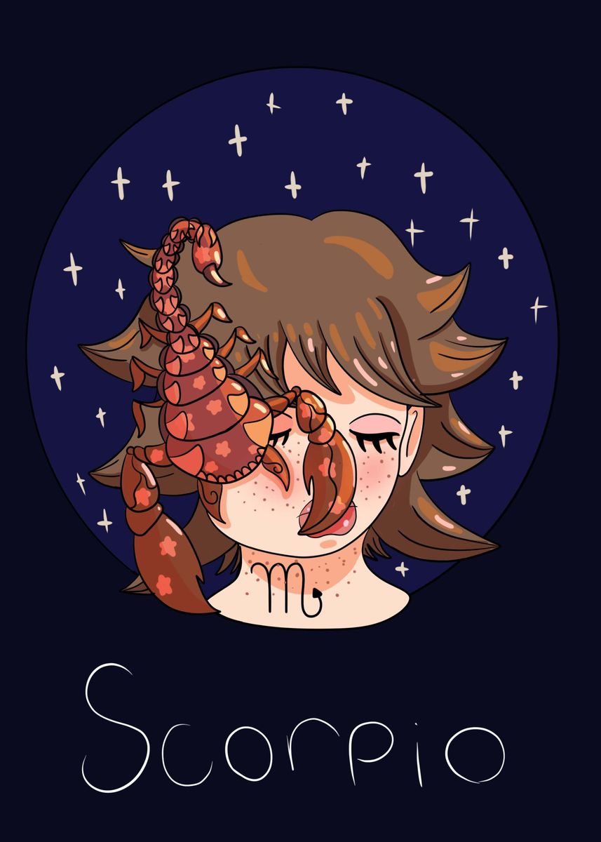 'Scorpio Zodiac Goddess' Poster, picture, metal print, paint by Aaliyah ...