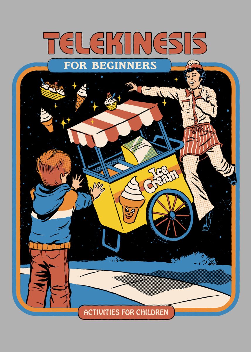 'Telekinesis for Beginners' Poster, picture, metal print, paint by ...