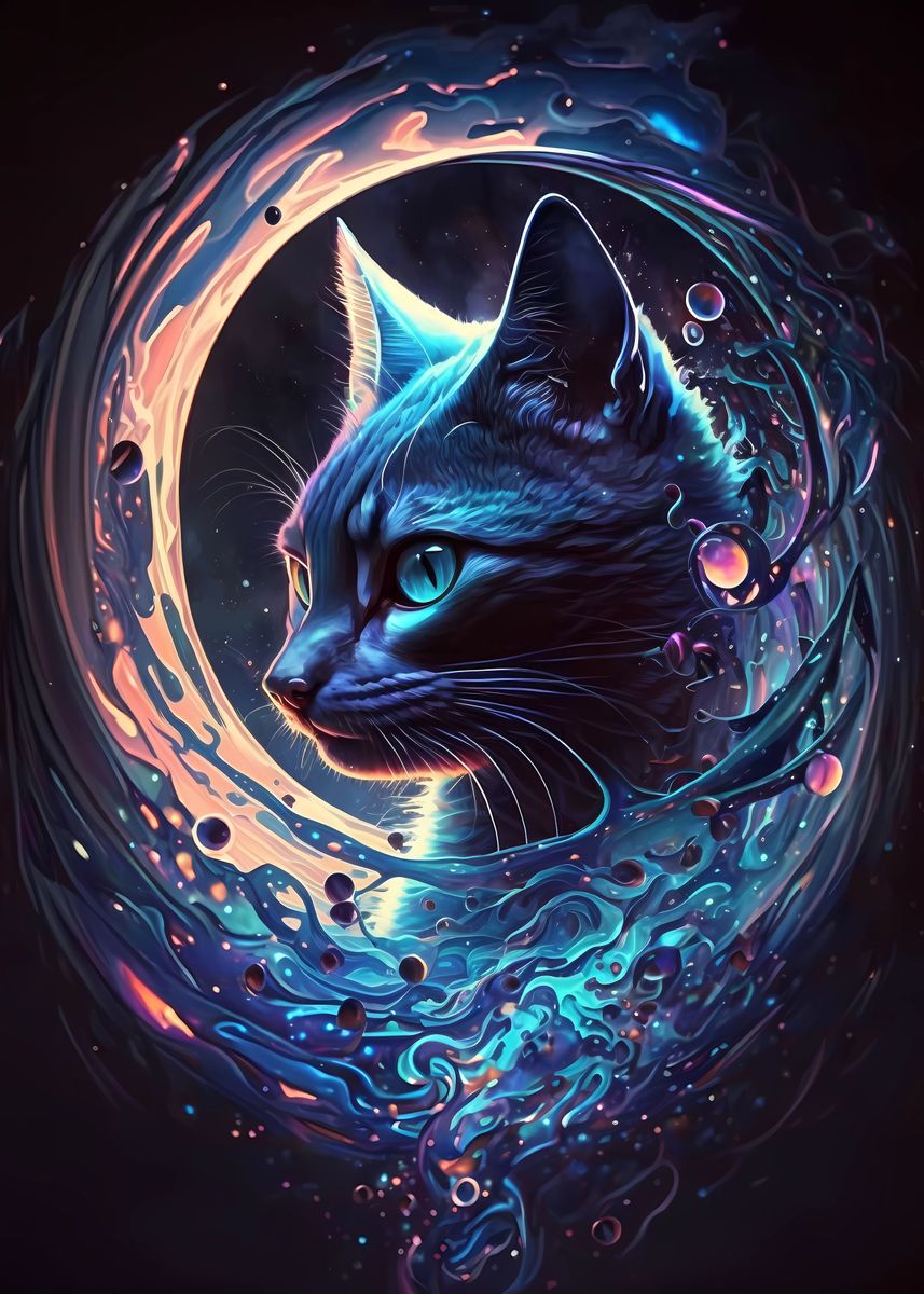 'Siamese Cat Cat Spellbound' Poster, picture, metal print, paint by ...