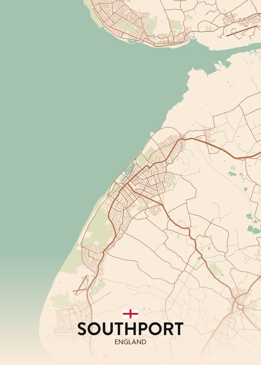 'Southport UK' Poster by IMR Designs | Displate