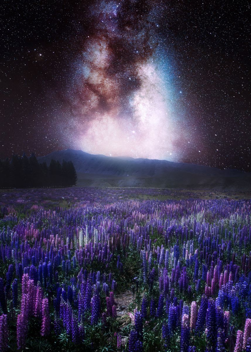 'Space Landscape' Poster, picture, metal print, paint by Joshua Small ...