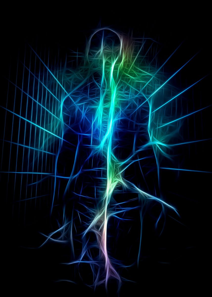 'Human eternal energy' Poster, picture, metal print, paint by Bruce ...