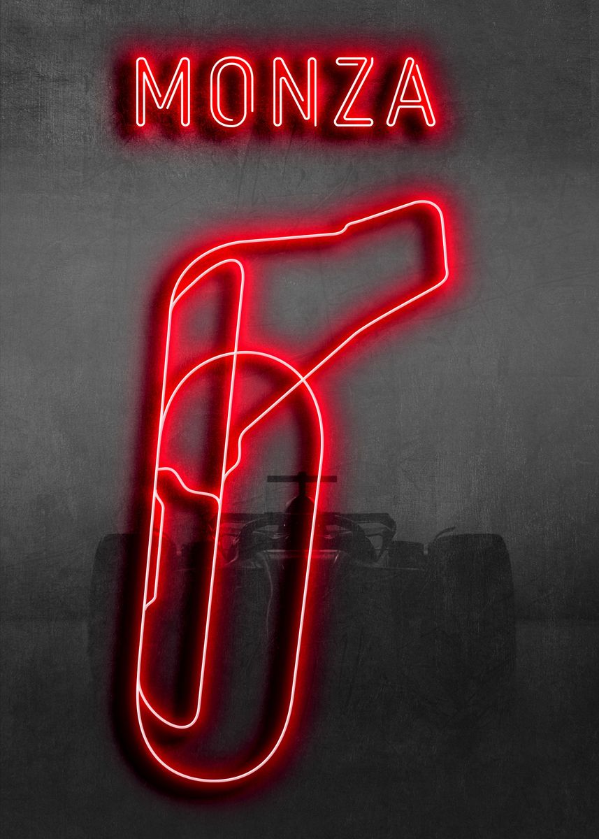 'MONZA NEON' Poster, picture, metal print, paint by Studio Six | Displate