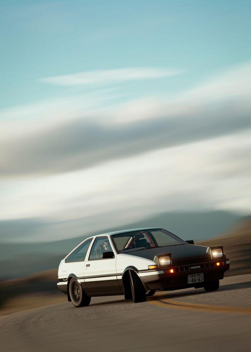 'Toyota AE86' Poster, picture, metal print, paint by askadina shakee ...