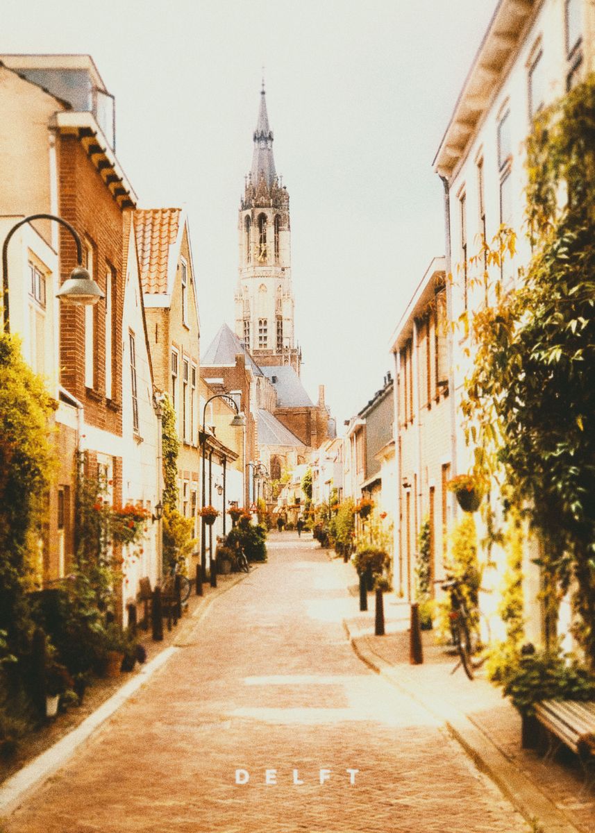 'Delft' Poster, picture, metal print, paint by Visitify | Displate