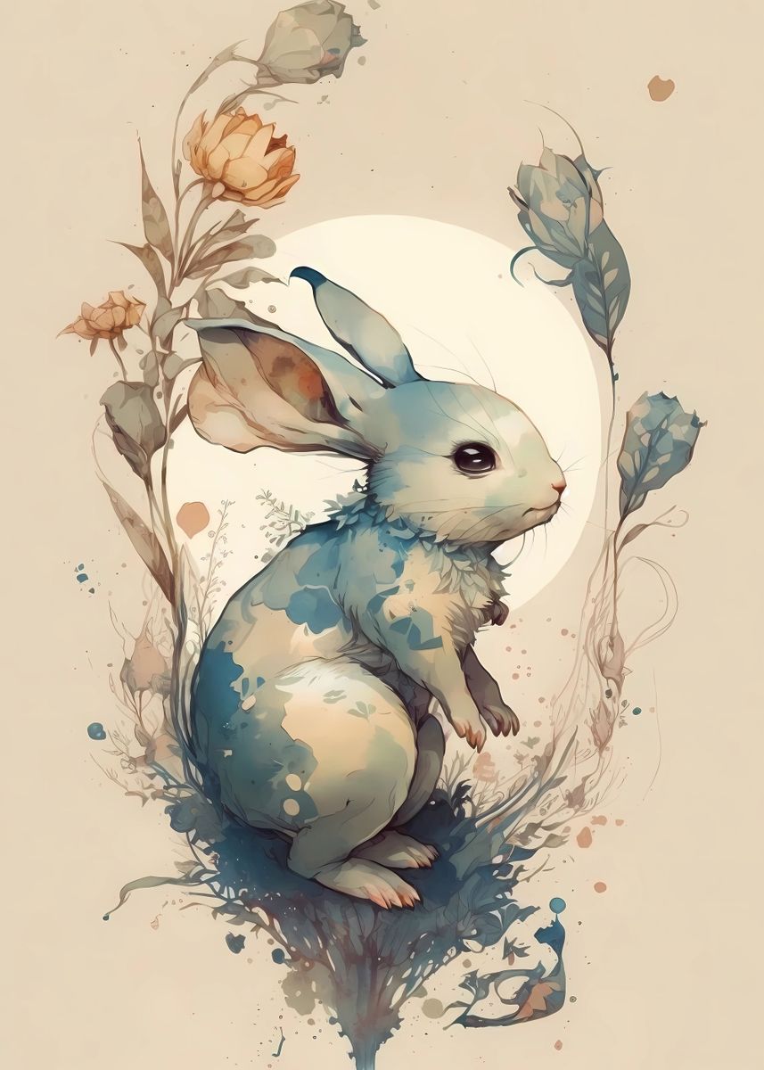 'Wizardry Rabbit' Poster, picture, metal print, paint by Francisco ...