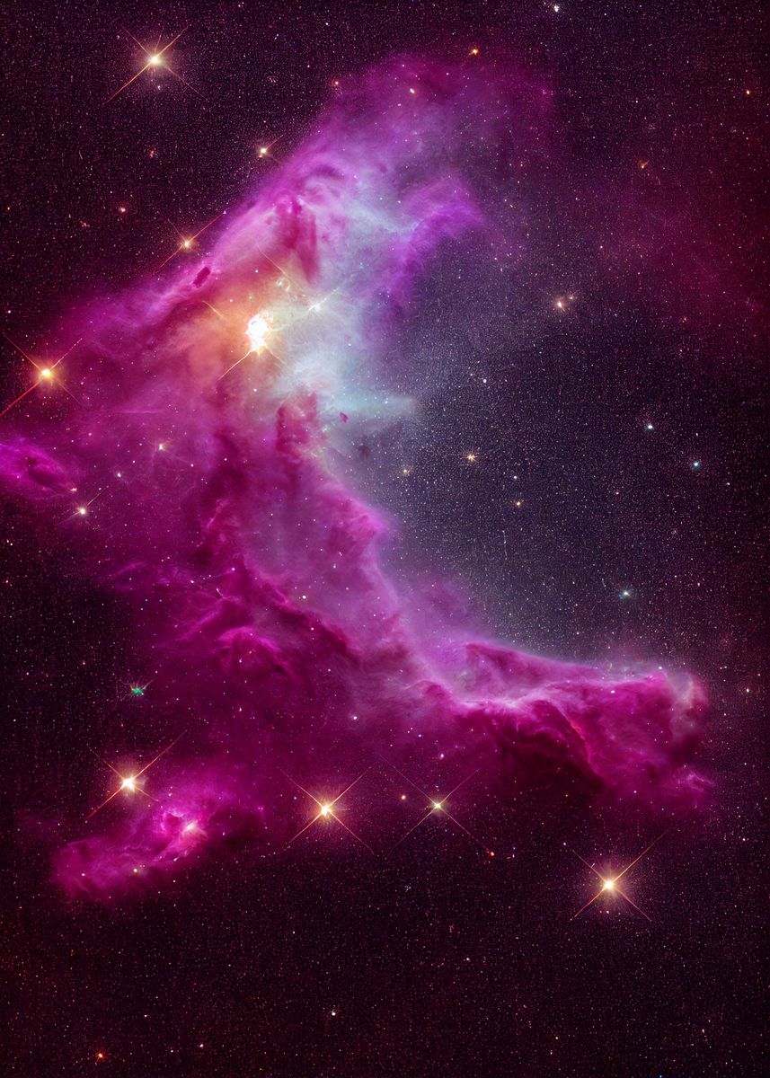 'Colorful nebula ' Poster, picture, metal print, paint by HildaWarren Studio | Displate