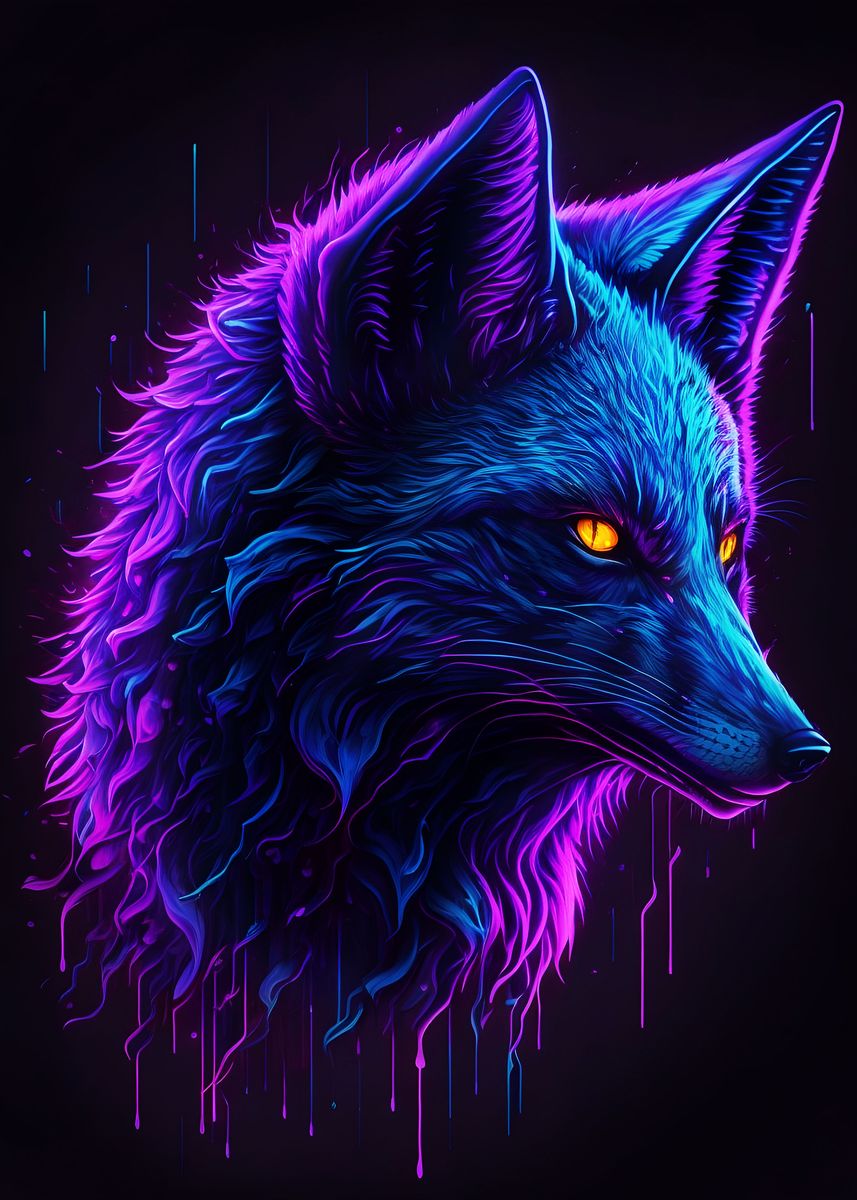 'The Tricky Fox' Poster, picture, metal print, paint by Ryu Ookami ...