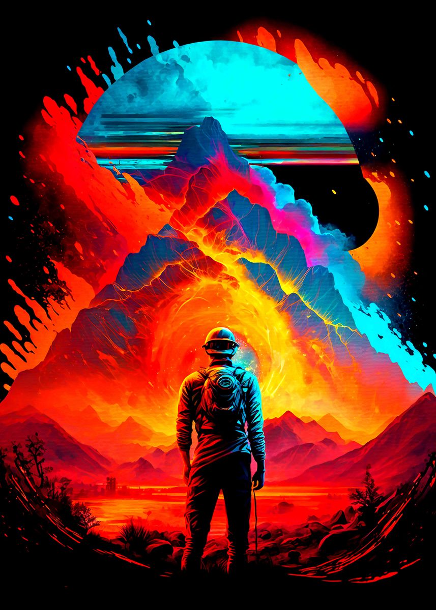 'Colorful Space' Poster, picture, metal print, paint by Trani hus ...