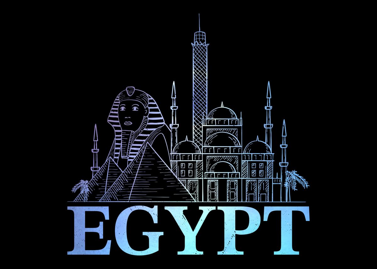 'Egypt Pyramids Sphinx' Poster by professionaldesigns | Displate