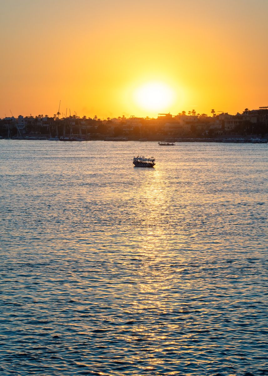 'Sunset on the Nile' Poster, picture, metal print, paint by Done4 Today ...