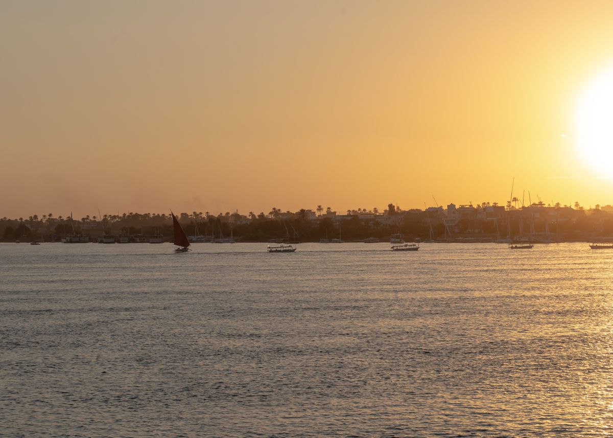 'Sunset on the Nile' Poster by Done4 Today | Displate