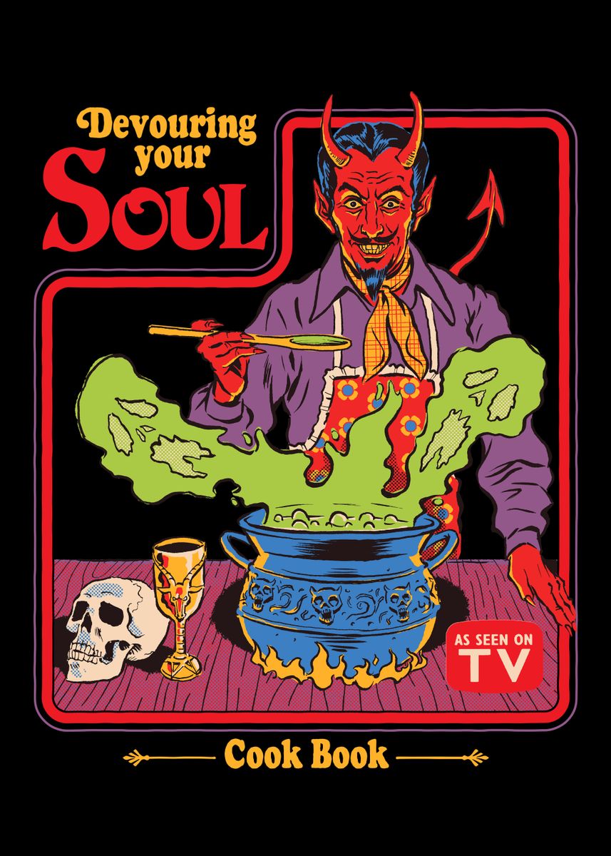 'Devouring your soul' Poster, picture, metal print, paint by Steven Rhodes | Displate