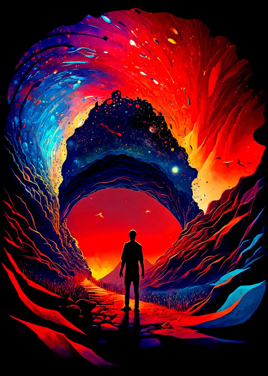 'Colorful Space' Poster, picture, metal print, paint by Trani hus ...