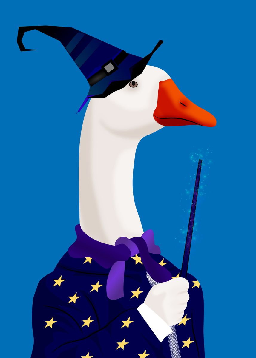 'magical duck' Poster, picture, metal print, paint by best art moshper ...