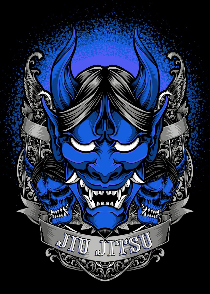 'Jiu Jitsu Blue Demon' Poster, picture, metal print, paint by М Dam ...