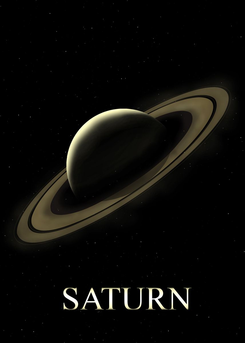 'saturn' Poster, picture, metal print, paint by INSPIRE COLLECTION ...