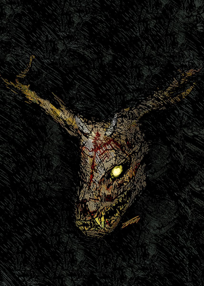 'Corium Wendigo' Poster, picture, metal print, paint by Justin Morvant ...