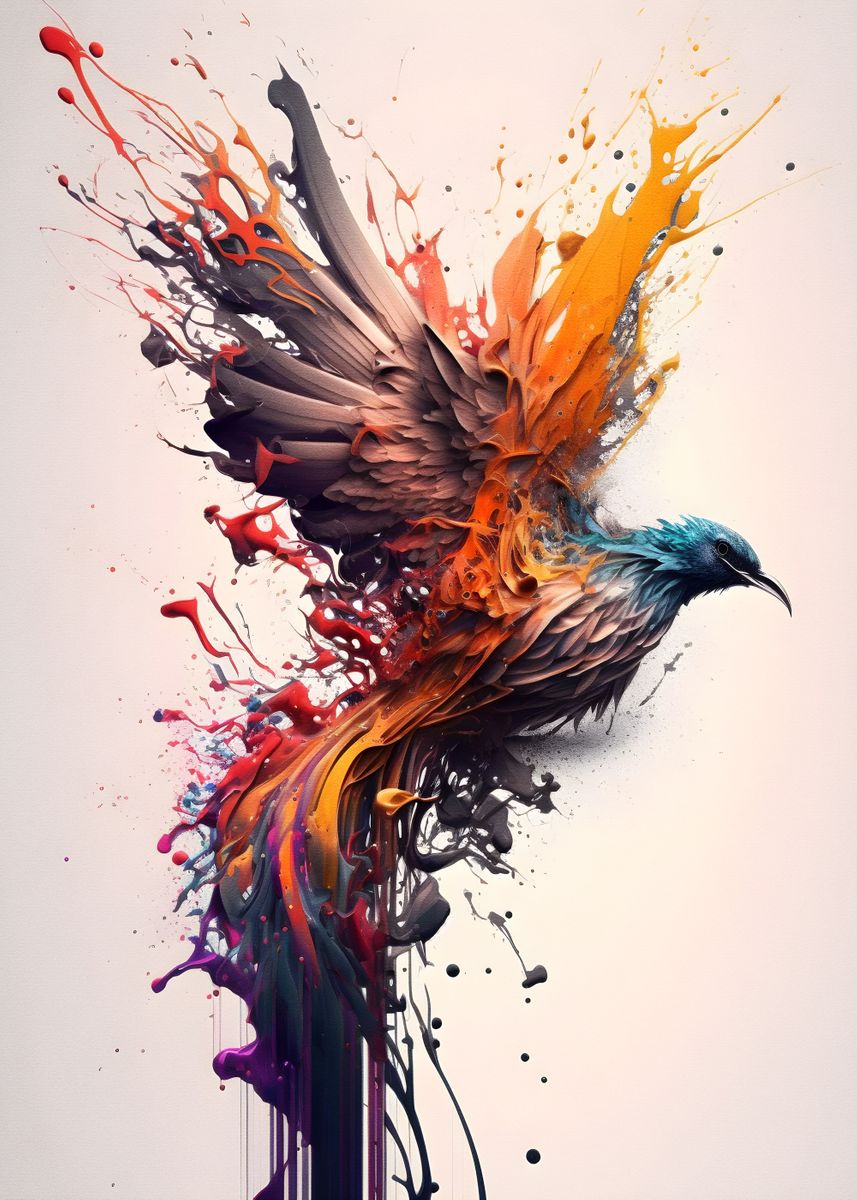 'Phoenix Paint' Poster, picture, metal print, paint by Muhammad Irsan ...