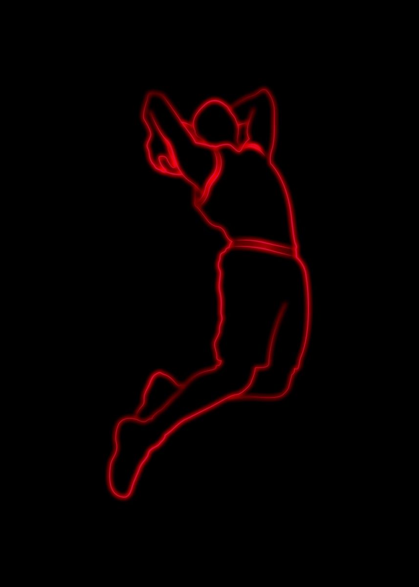 'Minimal Basketball Poster' Poster, picture, metal print, paint by Team ...