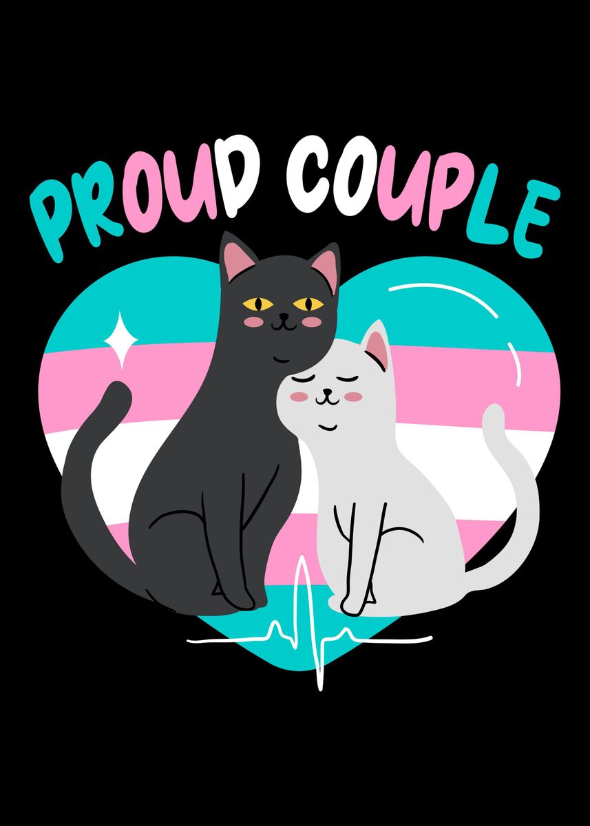 'Proud Couple Trans' Poster by Hexor | Displate