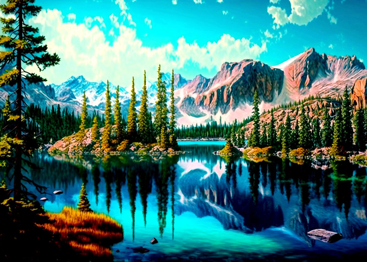 'Landscape' Poster by Miracle Art | Displate