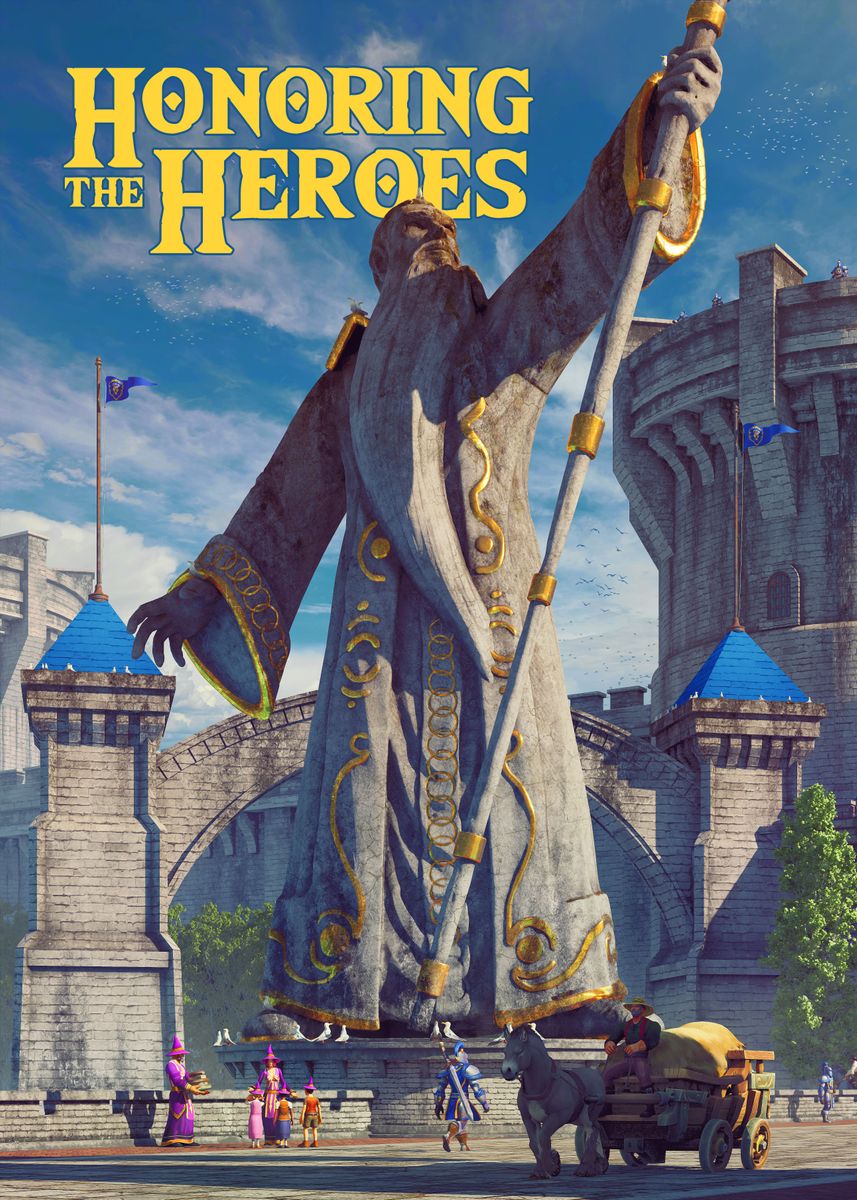 'Wizard Hero' Poster, picture, metal print, paint by dreamwalker | Displate