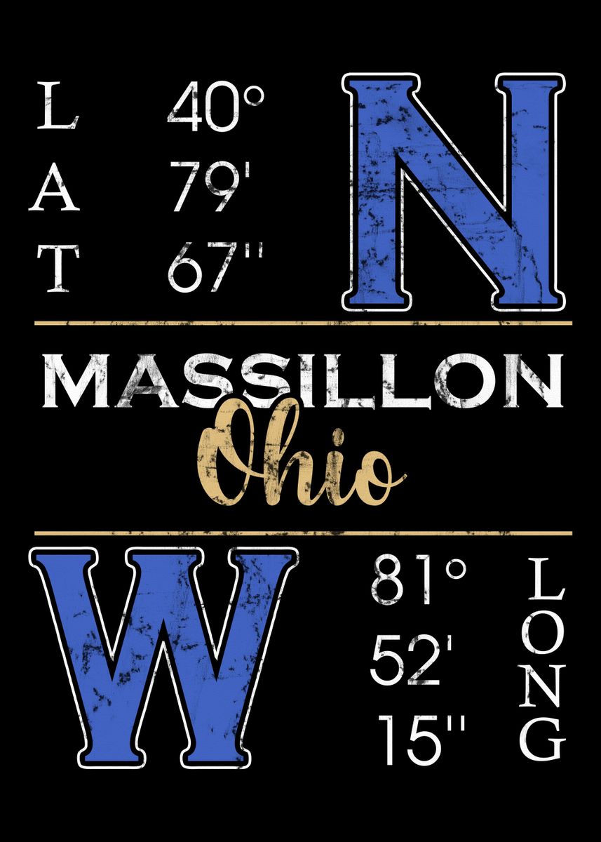 'Massillon Ohio' Poster, picture, metal print, paint by Celia Steuber ...