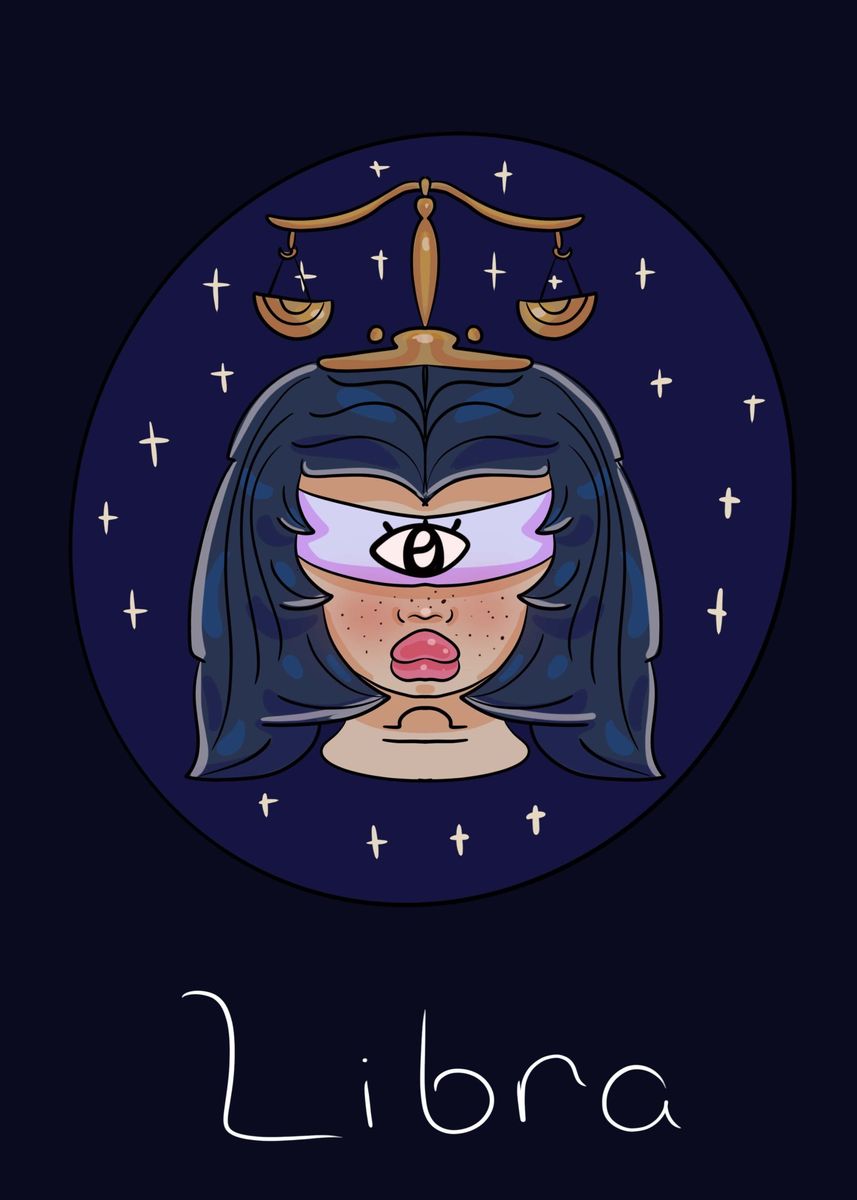 'Libra Zodiac Goddess' Poster, picture, metal print, paint by Aaliyah ...