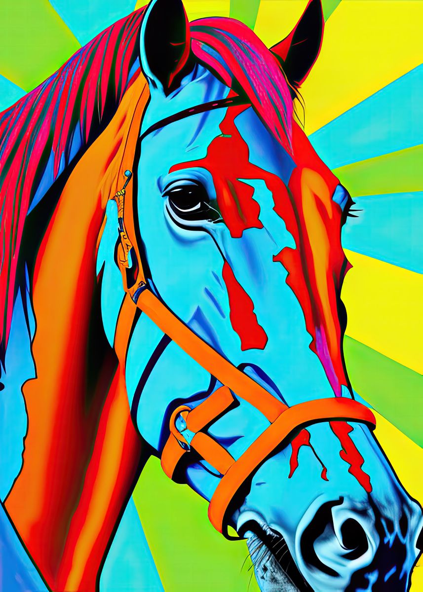 'Pop Art Horse 10' Poster by David Crosby | Displate
