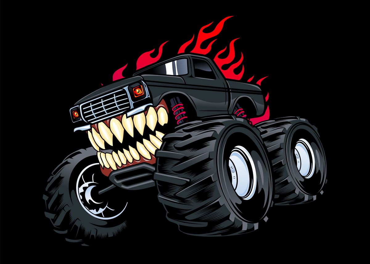 'Monster Truck' Poster by SATURA | Displate