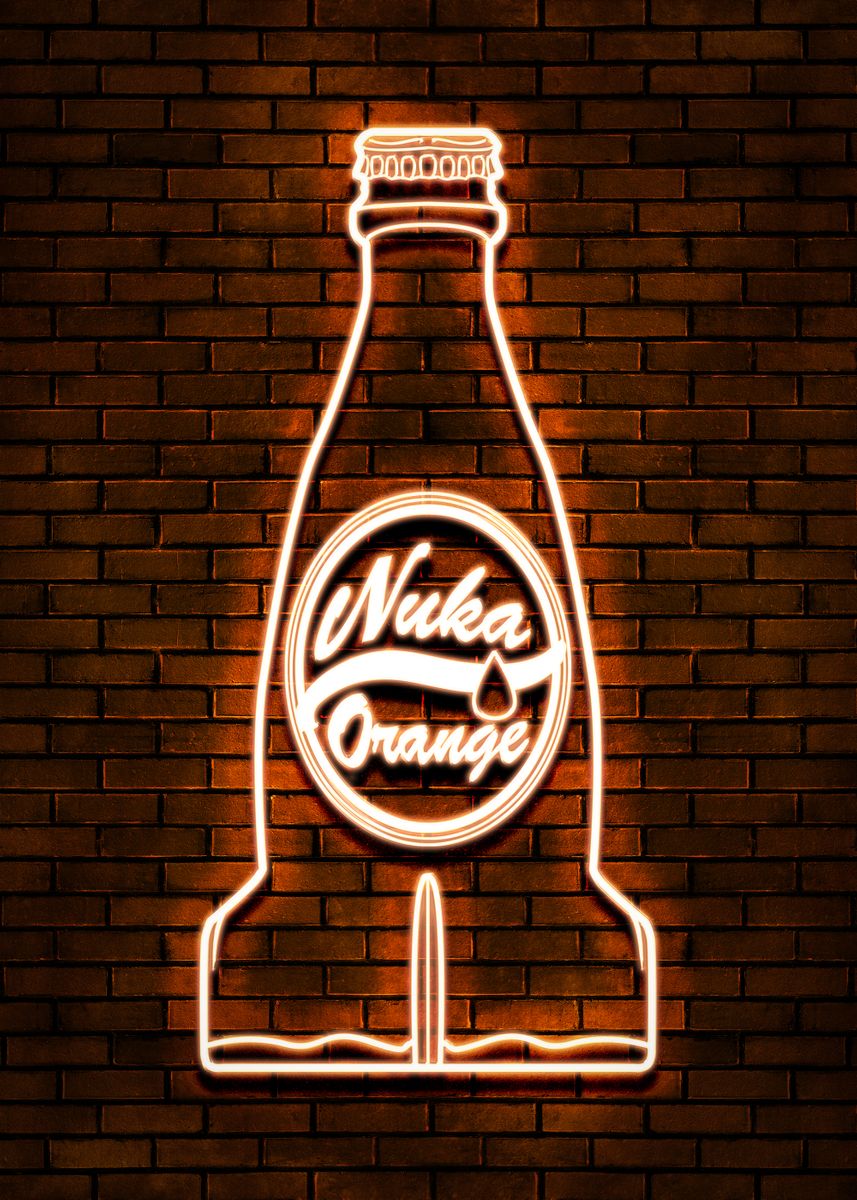 'Nuka Cola Orange' Poster, picture, metal print, paint by Fallout ...