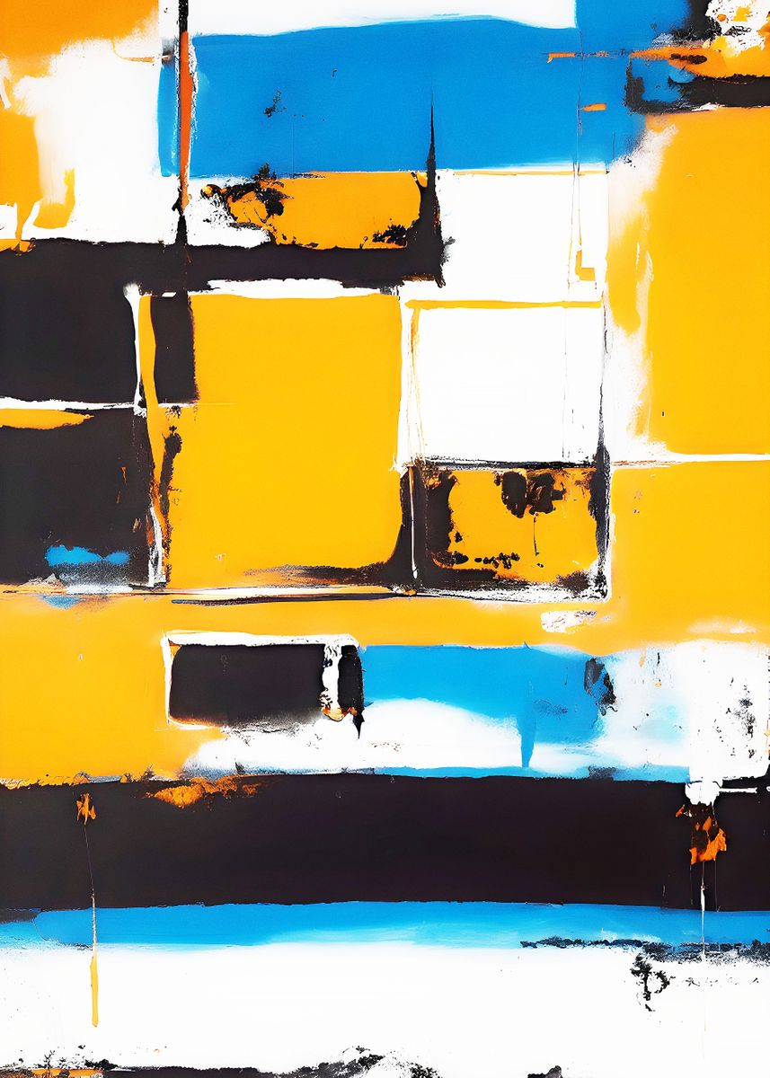 'Modern Art Painting' Poster, picture, metal print, paint by BluePinkPanther | Displate