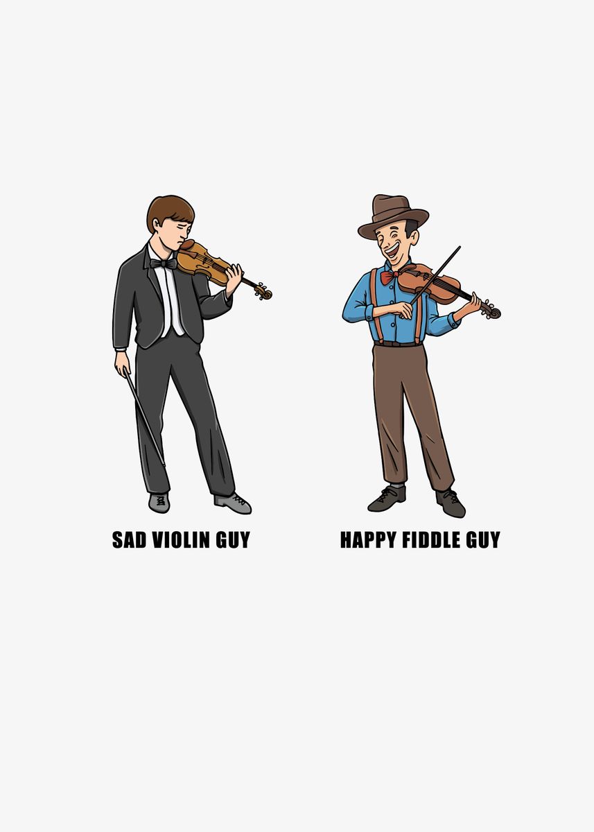 'Fiddle Bluegrass Musician' Poster, picture, metal print, paint by ...