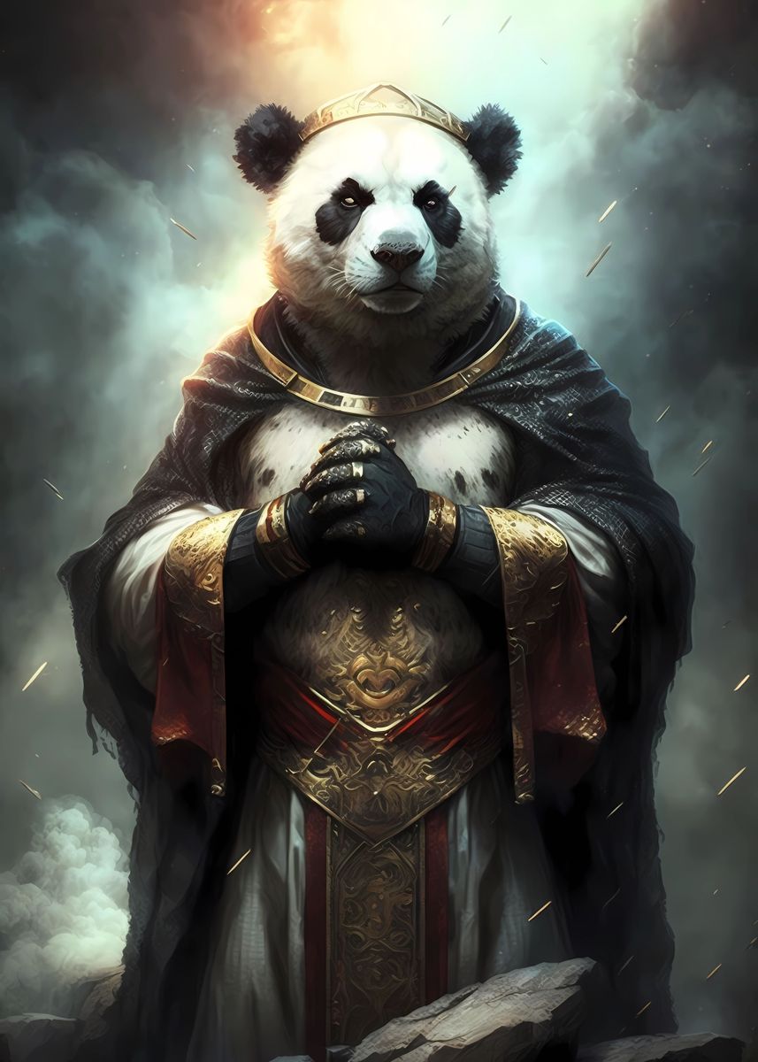 'Panda Storybook' Poster, picture, metal print, paint by Bobby Home ...